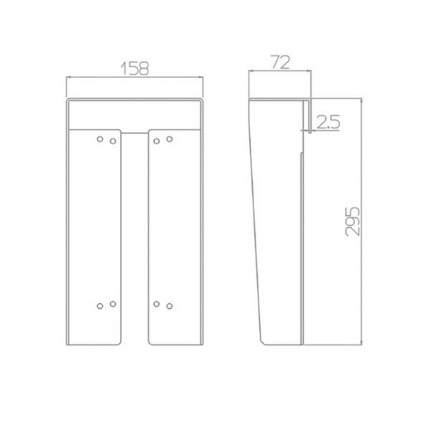 Intercom rain hood (long) – IN2 Access & Control Ltd