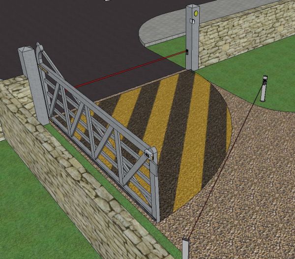 Photocell posts 500mm BK (pair) – IN2 Access & Control Ltd