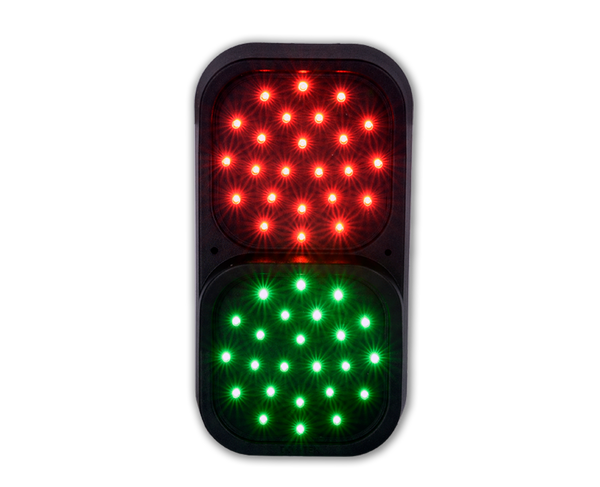 LED Traffic light with two 100mm diameter LED arrays w/ 4m cable tail ...