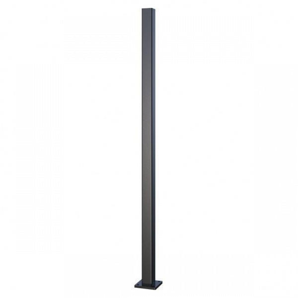 Aluminium 100mm x 100mm x 2400mm flanged post – IN2 Access & Control Ltd