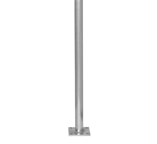 Galvanised 60mm diameter x 2400mm tall post with bolt down base – IN2 ...